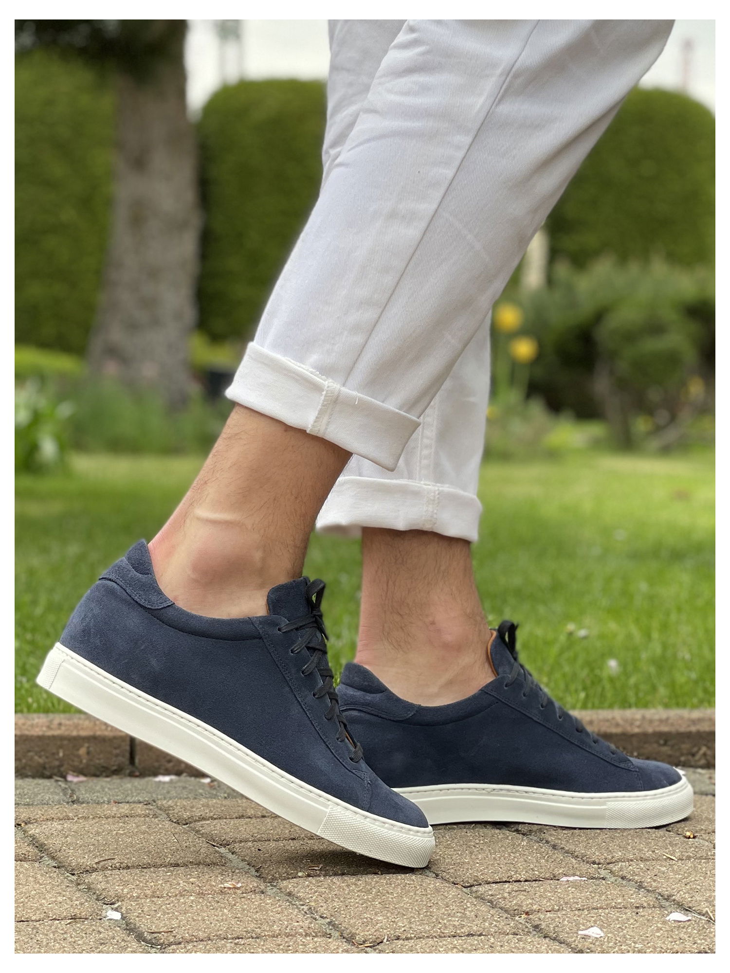 Navy blue elevator shoes Cyrus +7 cm, Conhpol Dynamic - Polish ...