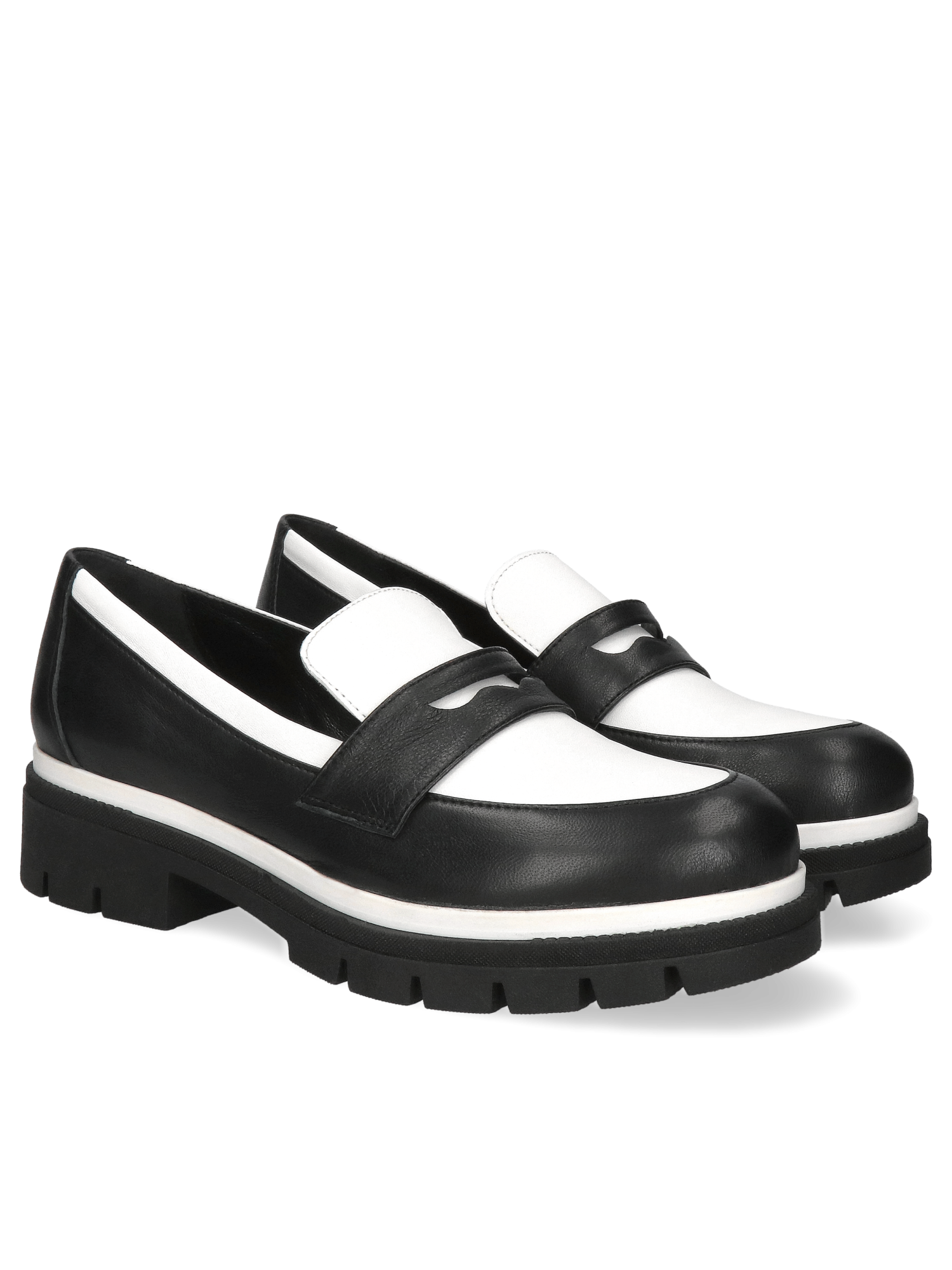 Black, leather loafers shoes Luisa, Conhpol Relax - Polish production ...
