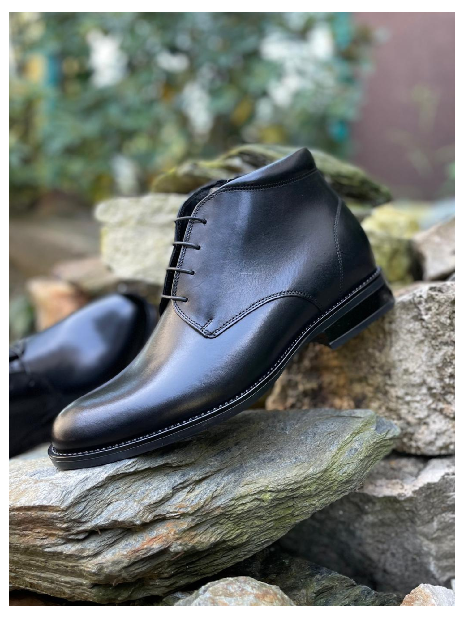 Navy blue elevator shoes Brus II +7 cm, Conhpol - Polish production ...