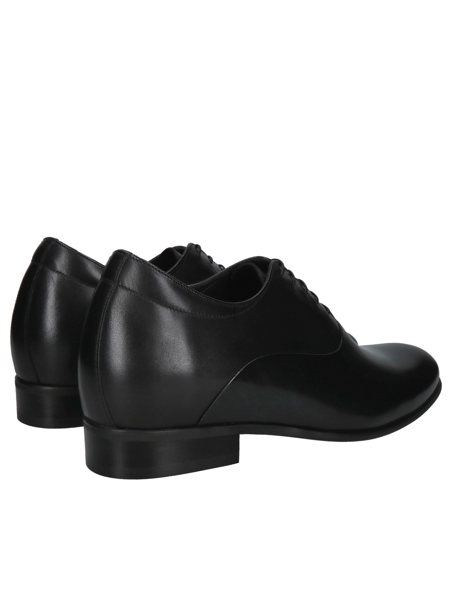Brown, leather elevation shoes Bruce +7 cm, Conhpol - Polish production ...