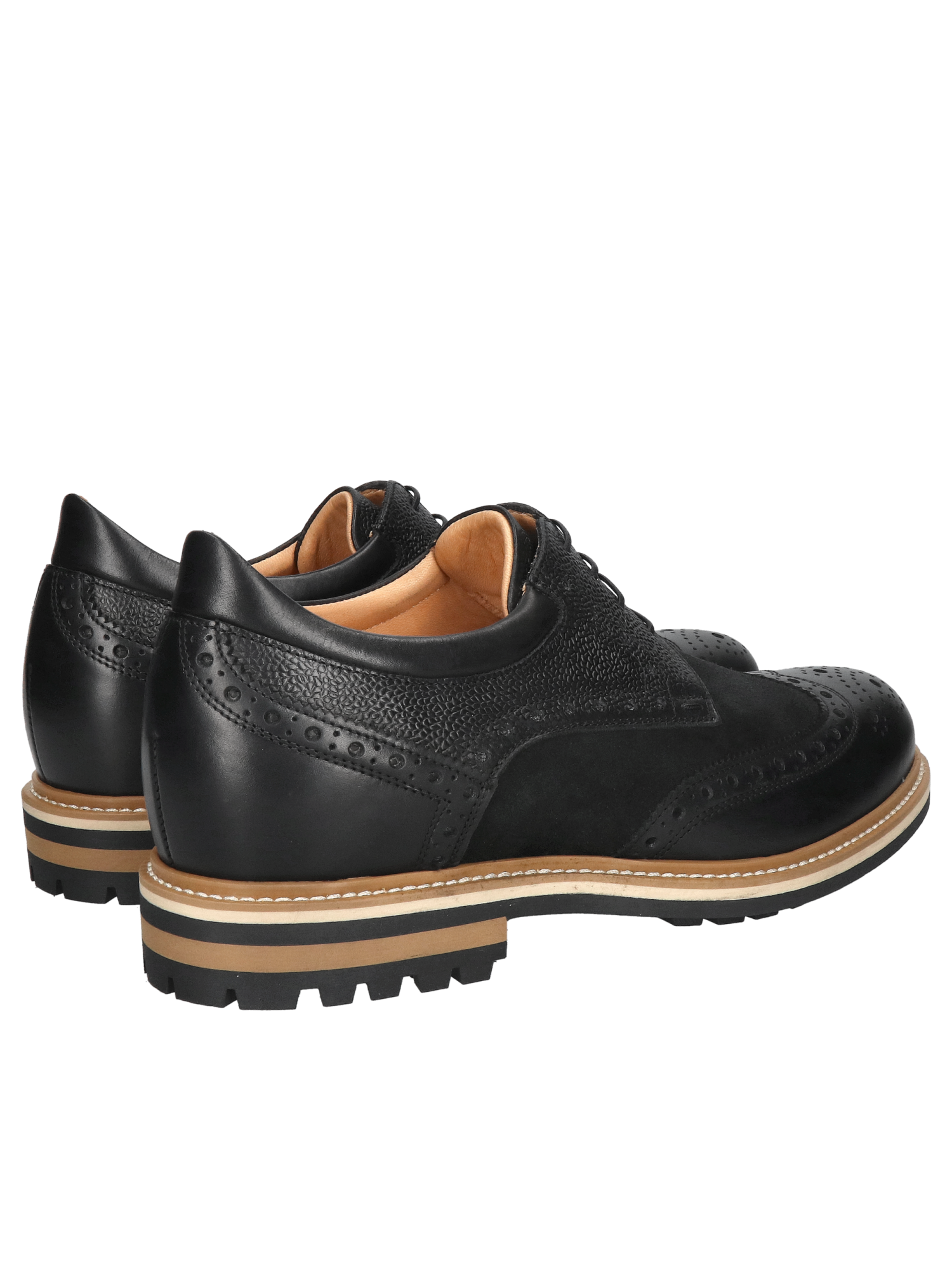 Booster shoes black and white, men's sneakers, grain leather